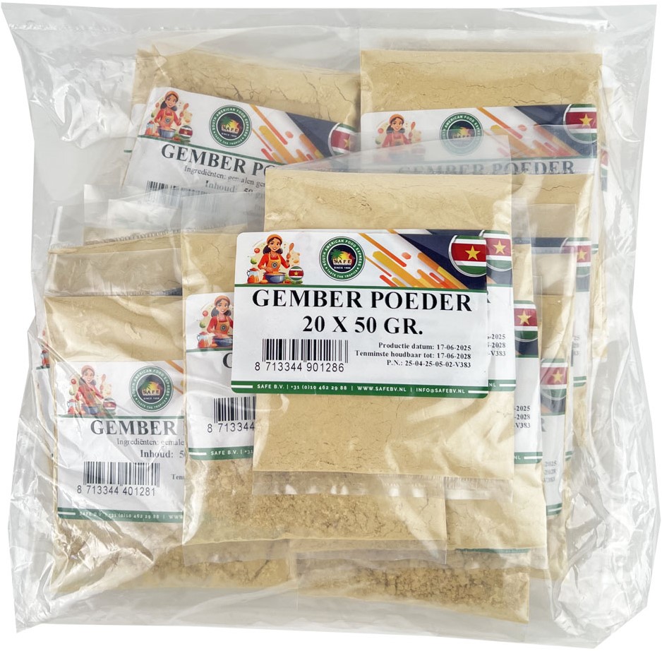 GEMBER POEDER 20X50 PER TRAY SAFE BV