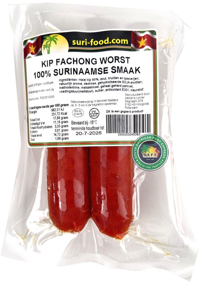 FACHONG KIP SURI-FOOD 2ST PER PAK HALAL SAFE BV